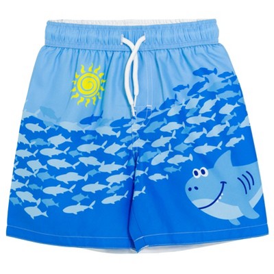 Sonic The Hedgehog Tails Little Boys Swim Trunks Bathing Suit Blue ...