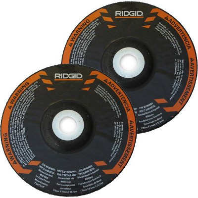 Ridgid R1020 Grinder Replacement 7" Grinder Wheel (2 Pack) - 901964001 ...