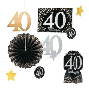 Fun Express 40th Birthday Sparkling Celebration Decorating Kit : Target