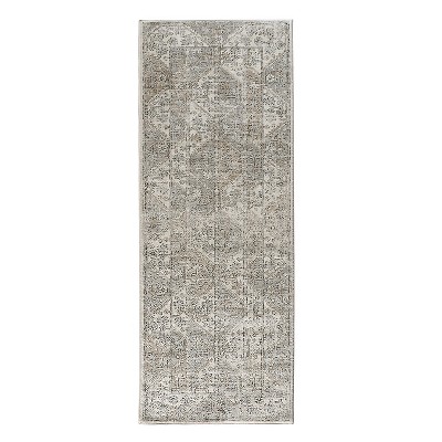 Livn Co. Geometric Traditional Vienna Tiled Border Area Rug, Beige ...