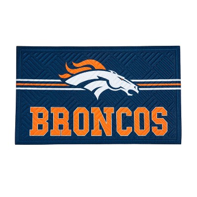 Evergreen NFL Denver Broncos Embossed Mat Cross Hatch Indoor and ...