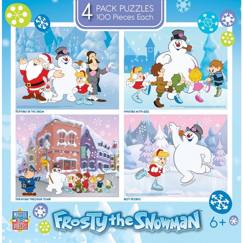Masterpieces Kids Puzzle Set - Frosty The Snowman 4-pack 100 Piece ...
