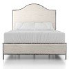 Furniture of America Zayen Modern Hammered Stainless Steel Platform Bed ...