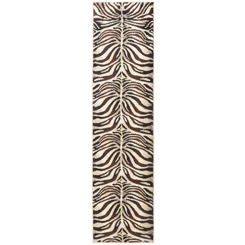 Home Dynamix Fawn Contemporary Animal Print Runner Area Rug, Dark Brown ...