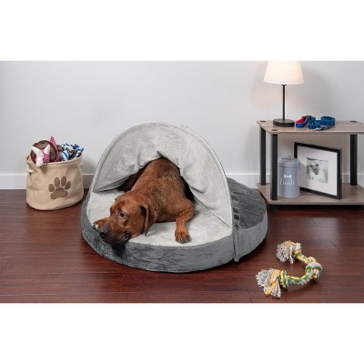 FurHaven Microvelvet Snuggery Memory Top Foam Dog Bed : Target