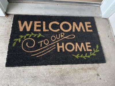 1'6"x2'6"/18"x30" Welcome To Our Home Doormat Black - Threshold™ : Target