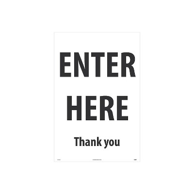 National Marker A-frame Sign "enter Here " 36" X 24" White/black ...
