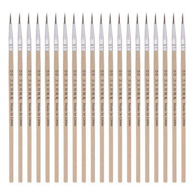 Unique Bargains Detail Nylon Painting Brush 50 Pcs Wood Color 10mm : Target