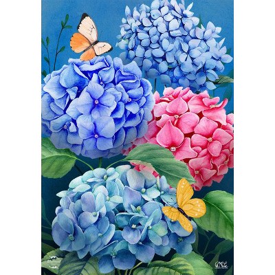 Colorful Hydrangeas Spring House Flag 40" X 28" Briarwood Lane : Target