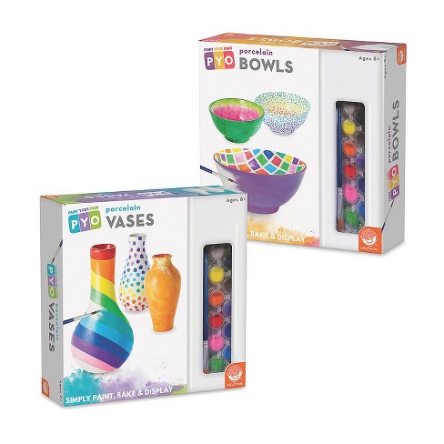 Paint Your Own Porcelain Bowls And Vases For Kids 8 And Up: Set Of 2 ...