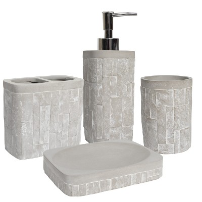 Sweet Home Collection - Branches Bath Accessory Collection, 4 Piece Set ...