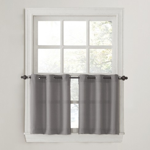 2pc 56"x36" No. 918 Semi-sheer Montego Casual Textured Grommet Kitchen ...
