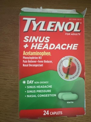 Tylenol Acetaminophen Sinus + Headache Caplets - 24ct : Target