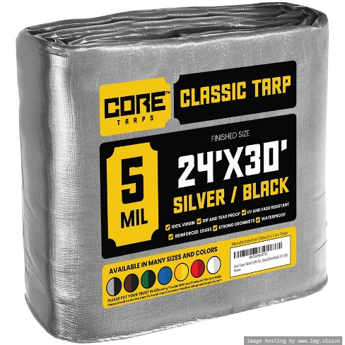 Core Tarps 288'' X 360'' Heavy Duty 5 Mil Tarp Cover, Uv Resistant, Rip ...