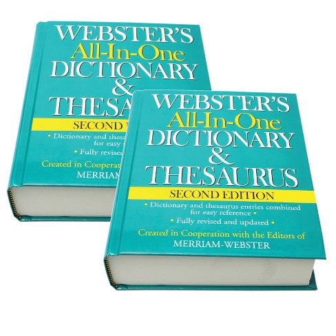 Webster's All-in-one Dictionary & Thesaurus, Second Edition, Pack Of 2 ...