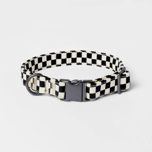 Checkerboard dog collar store