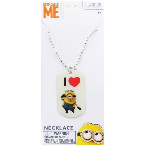 Despicable Me Dog Tag Necklace - I Love Minions : Target
