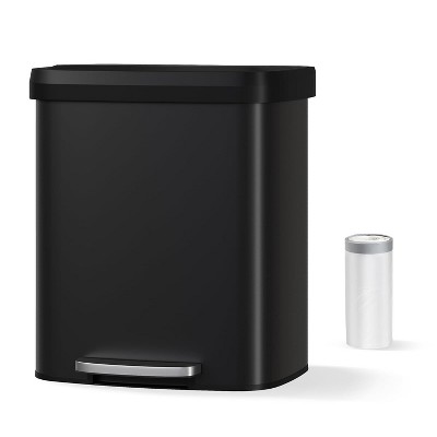 GustoWave 13 Gallon/50 Liter Metal Large Trash Can with Lid, Suitable ...