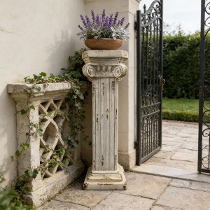 Large Magnesium Oxide Roman Column Statue with Natural Aged Finish ...