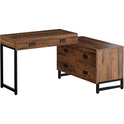 Tribesigns Industrial Wood Computer Desk With 6 Drawers For Home Office ...