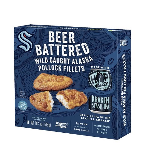 Kraken Beer Battered Wild Alaska Pollock Fillets - Frozen - 18.2oz : Target
