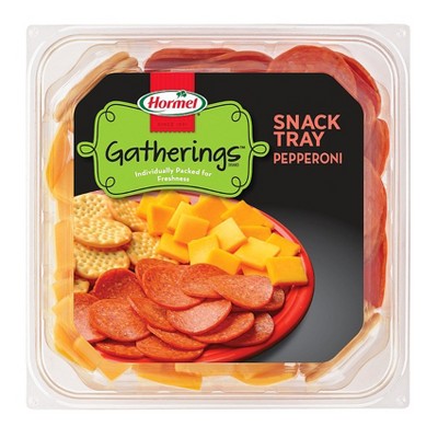 Hormel Gatherings Pepperoni, Cheddar Cheese & Crackers Snack Tray ...
