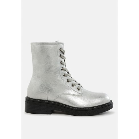 Clover Faux Leather Lace Up Boots : Target