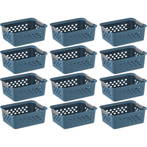 Iris Usa Small Plastic Storage Basket, 12-pack, Shelf Basket Organizer ...