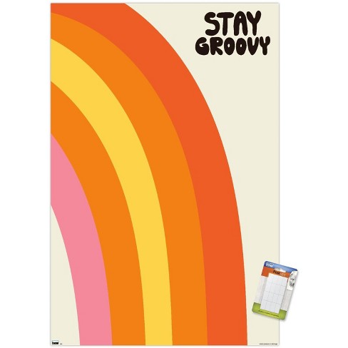 Trends International Hey Happy - Stay Groovy Unframed Wall Poster Print ...