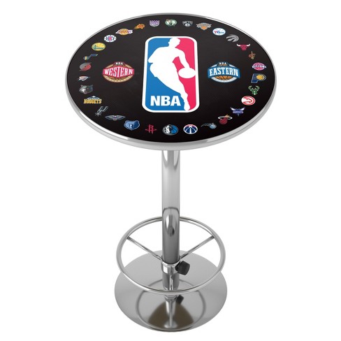 Nba Nba Logo With All Teams Bar Table With Footrest : Target