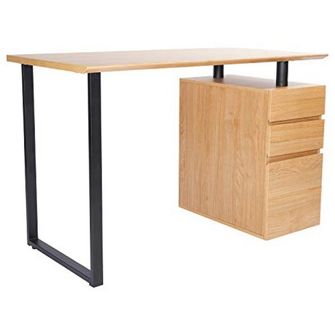 Techni Mobili Computer Desk With Storage And File Cabinet Color Pine ...