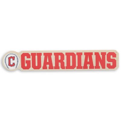 Mlb Cleveland Guardians Baseball Wood Sign Panel : Target
