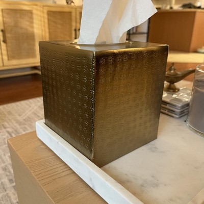 Hammered Metal Tissue Cover Brass - Threshold™ : Target