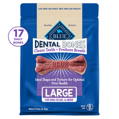 Blue Buffalo Dental Bones Large Natural Chew Dog Treats - 27oz : Target
