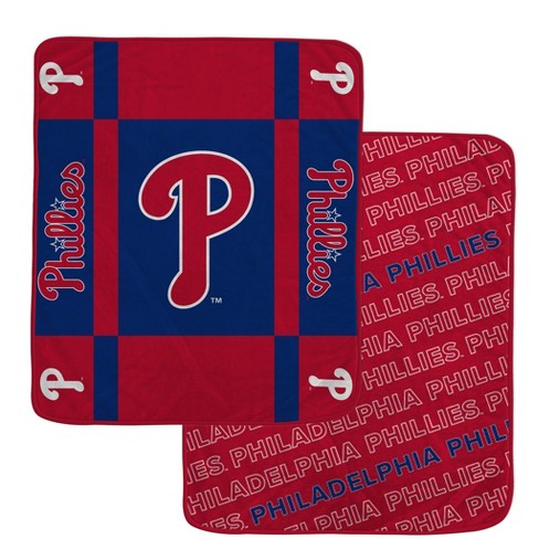 Mlb Philadelphia Phillies Reverse Block Double Sided Ultra Cozy Blanket ...