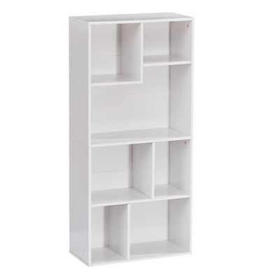 Vecelo Bookshelf 4 Tier Bookcase, White : Target