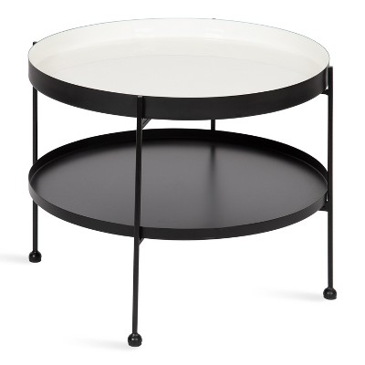 Kate And Laurel Linsley Round Wood Coffee Table, 28" Diameter, Rustic ...