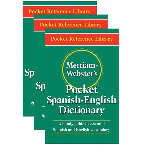 Merriam-webster Pocket Spanish-english Dictionary, Paperback, Pack Of 3 ...