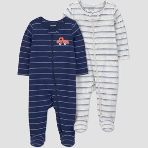 Carter's Just One You® Baby Boys' 2pk Striped Long Sleeve Sleep N' Play ...