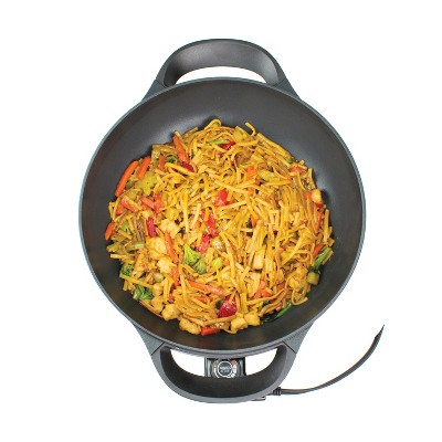 Brentwood® 13-Inch Non-Stick Flat-Bottom Electric Wok Skillet with ...