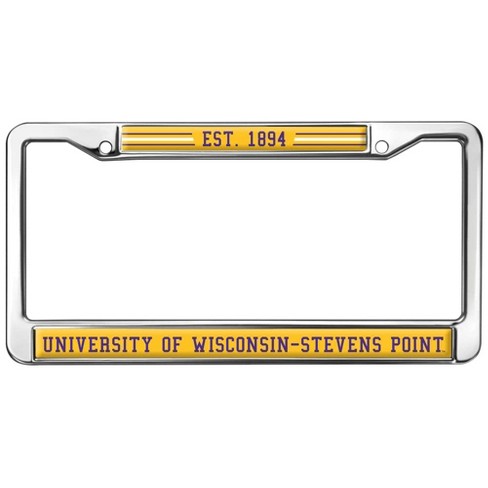 Wisconsin-stevens Point School Logo Full Size Standard License Plate ...