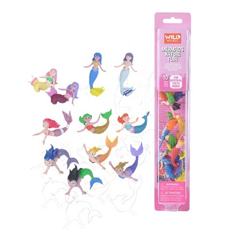 Wild Republic Nature Tube Mermaid Figurines, 10 Pieces : Target