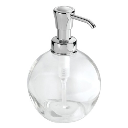 Mdesign Round Glass Refillable Liquid Soap Dispenser Pump : Target