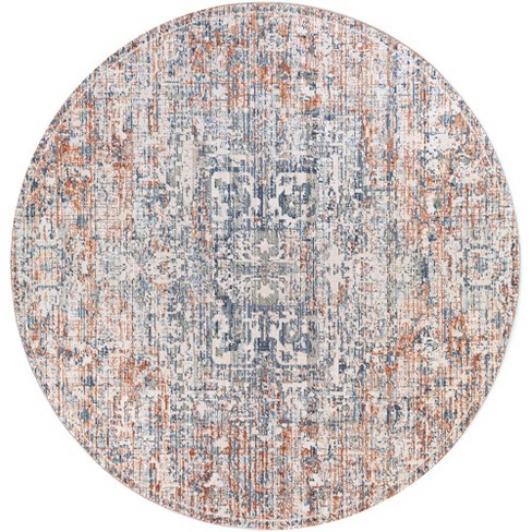 Mark & Day Rising Sun 7'10" Round Woven Indoor Area Rugs Burnt Orange ...