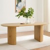 Dwen+edwin 9-piece Dining Table Set, Manufactured Grain Oval Oak Table ...
