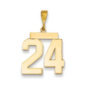 Black Bow Jewelry 14k Yellow Gold, Athletic Collection, Large Polished ...