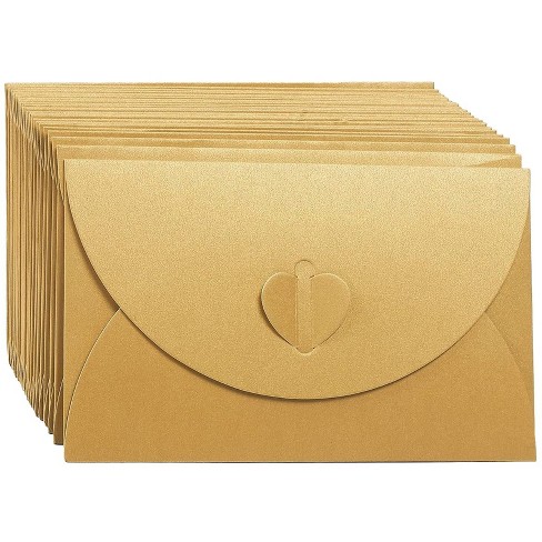 Juvale 24-pack Craft Envelopes With Heart Clasps, Blank Postcard ...
