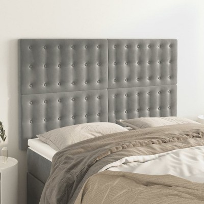 Vidaxl 4x Headboards Home Indoor Bed Accessory Bedroom Upholstered ...