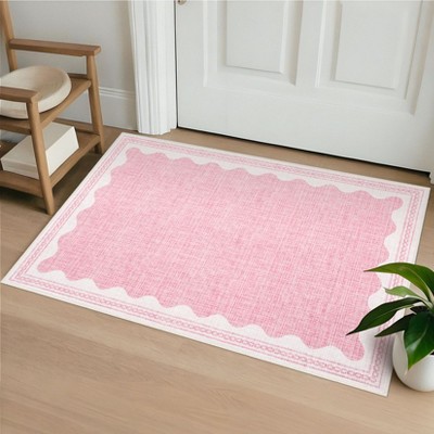 2x3 Machine Washable Small Rug with Rubber Backing for Hallway Entryway ...