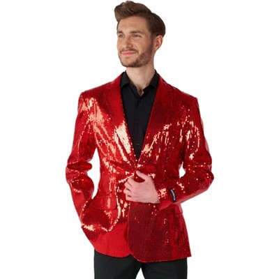Suitmeister Men's Christmas Blazer - Sequins Red : Target